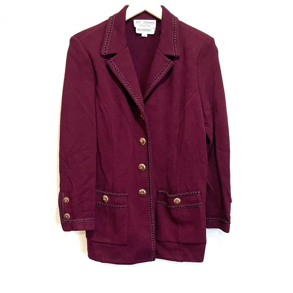 St. John Collection | Jackets & Coats | St John Collection Eggplant Soft Blazer | Poshmark